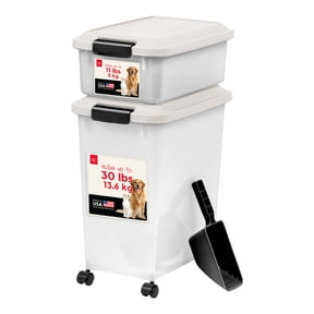 IRIS 41 Lbs. Airtight Pet Food Container | Dog & Cat Food Storage Bin ...