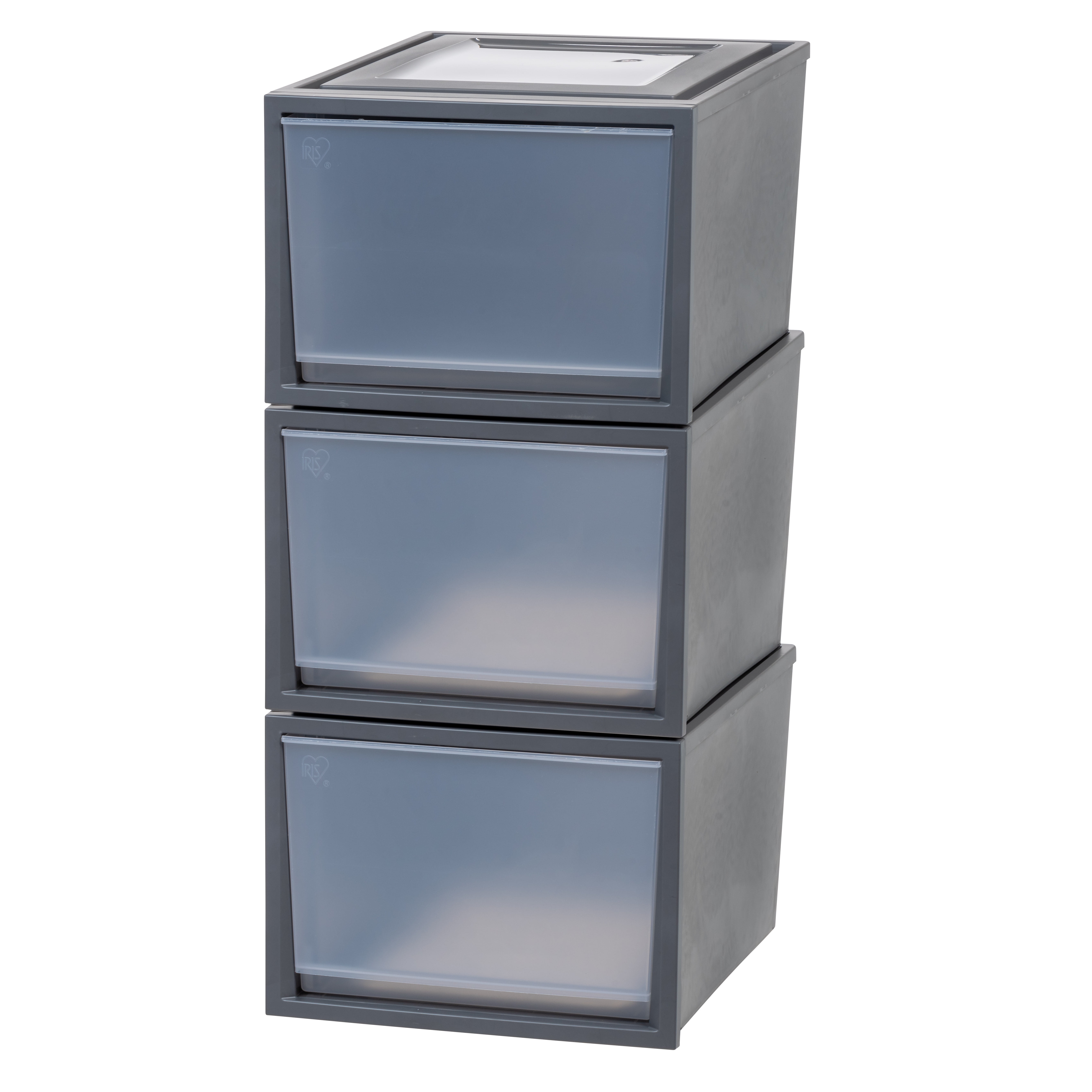 IRIS 42 Qt Deep Plastic Drawers, Under Bed Storage Bins, Stackable ...
