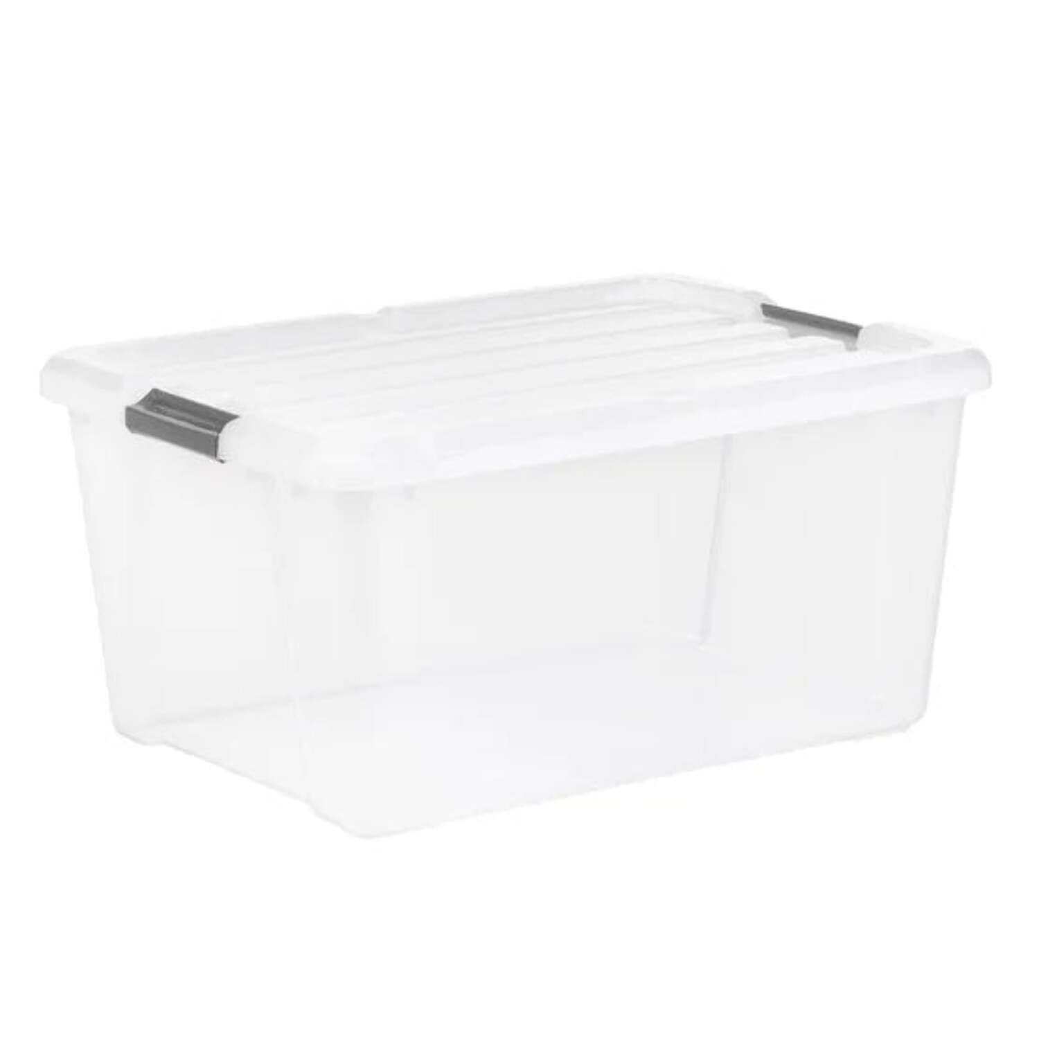 IRIS 45QT Clear Storage Bin with Buckles - Walmart.com