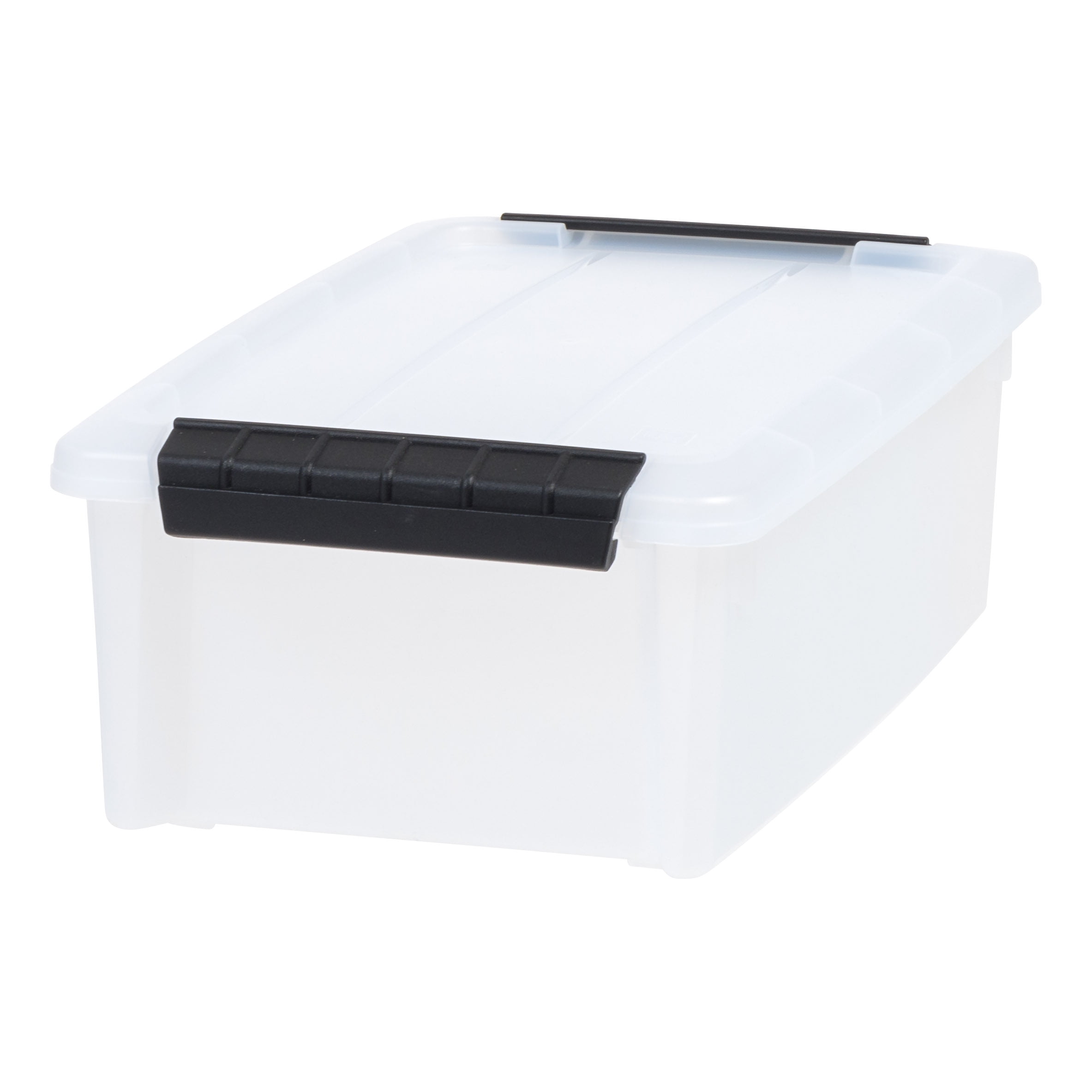 IRIS 5.8 Qt. Stack & Pull ® Plastic Storage Bins with Lids, Pearl ...