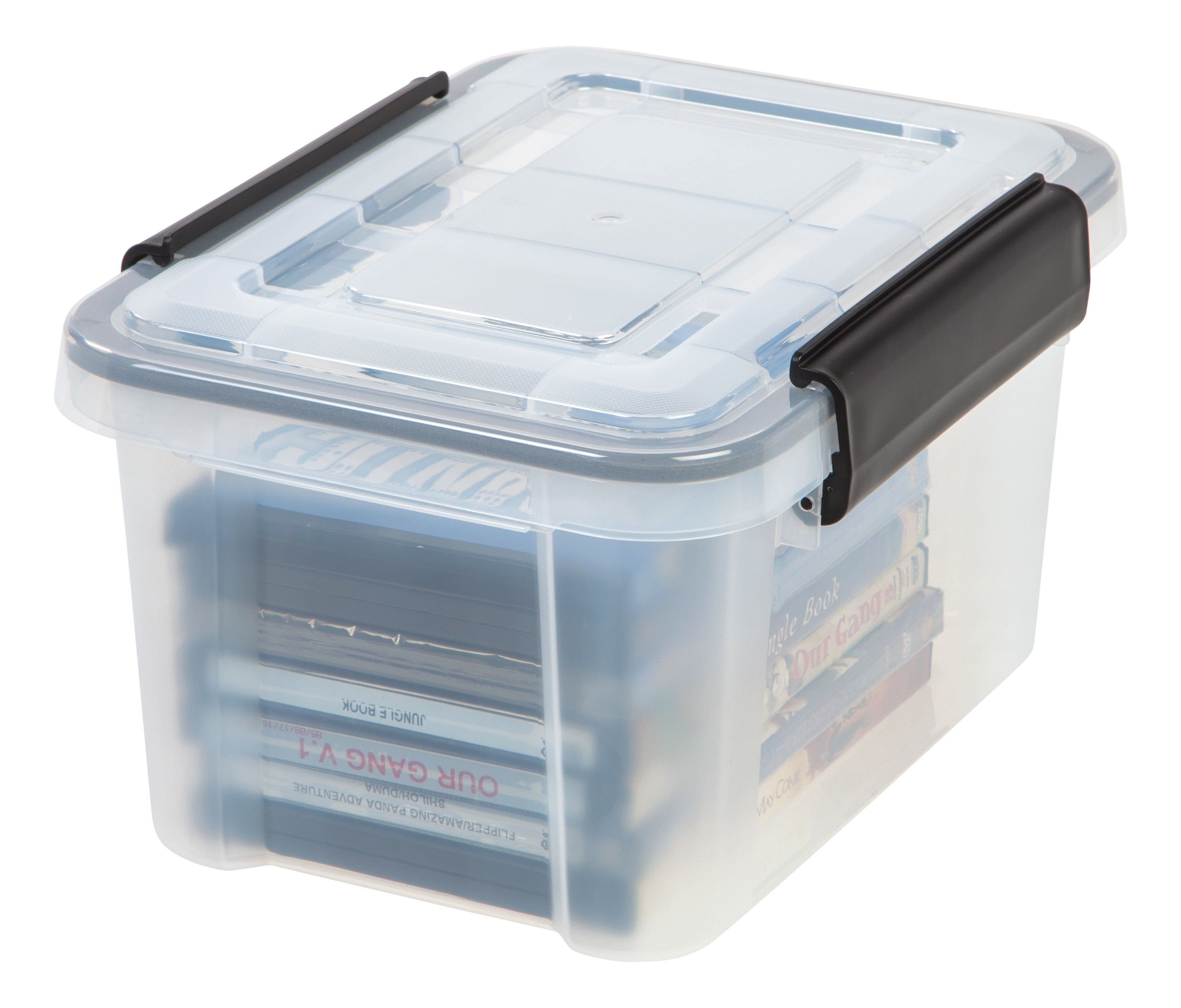 IRIS 6 Qt. Plastic Storage Bins with Sealed Lids, Clear Gasket Box ...