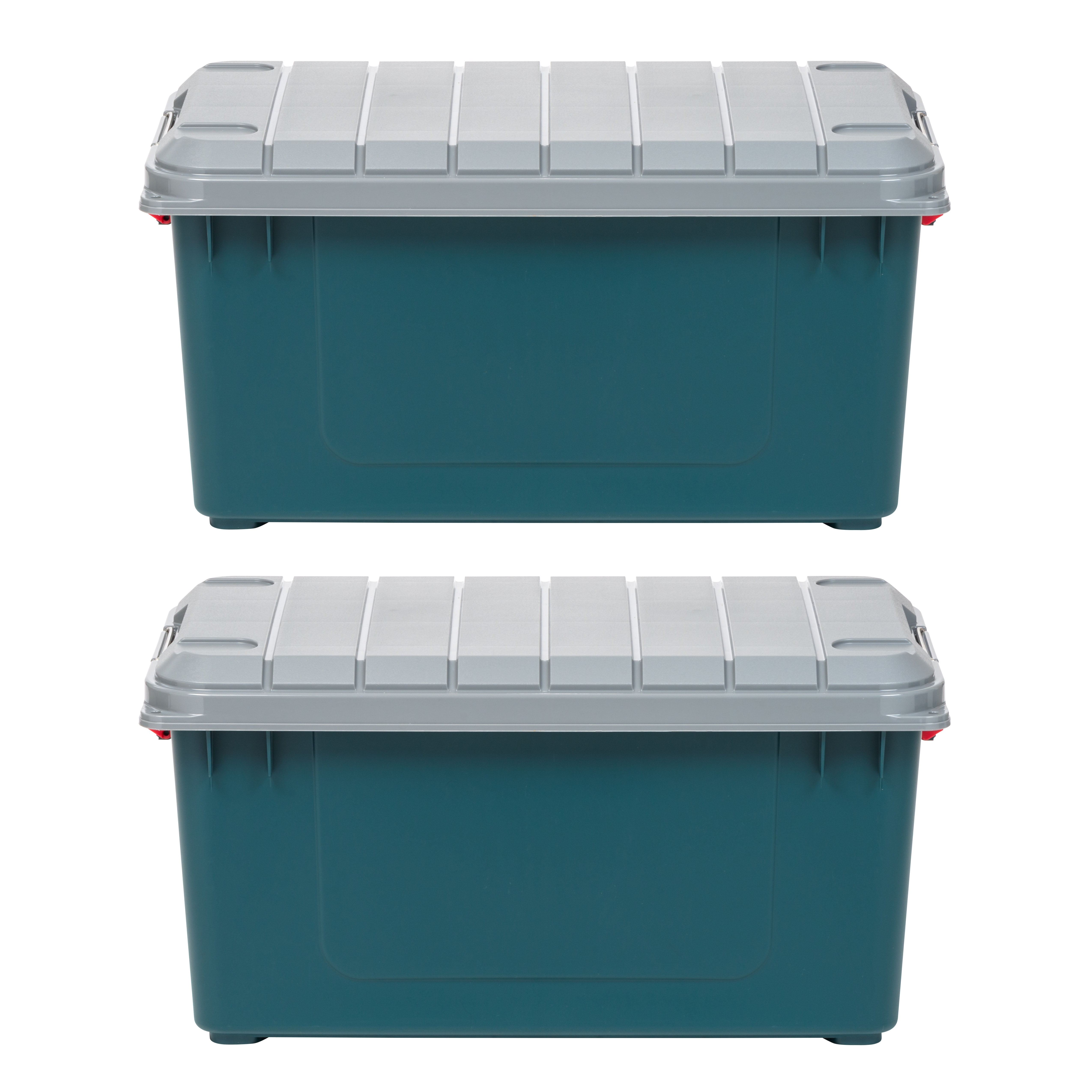 IRIS 79 Quart Green Stackable Storage Tote w/ Heavy-duty Buckles [ Pack ...