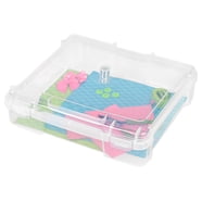 Storex Project Box for 12 x 12 Scrapbooking Paper, Transparent Red, 5 ...