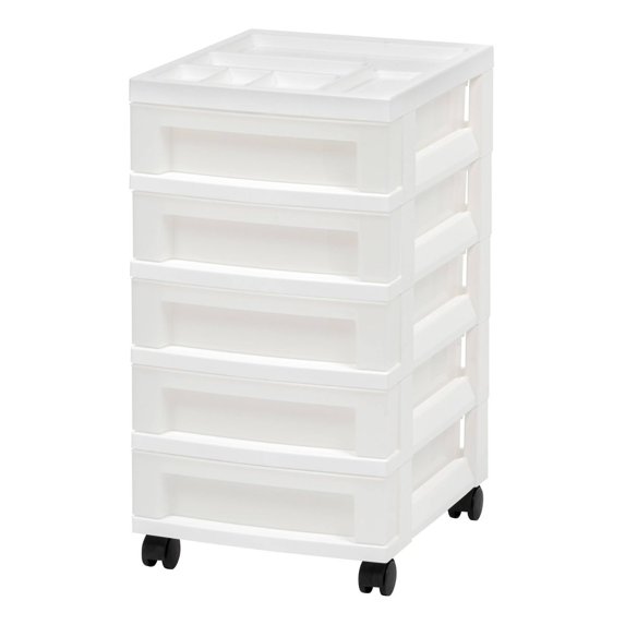 IRIS Drawer Storage Cart with Organizer Top - Walmart.com