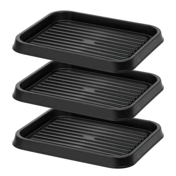 IRIS Small Shoe Tray, 3 Pack, Black - Walmart.com