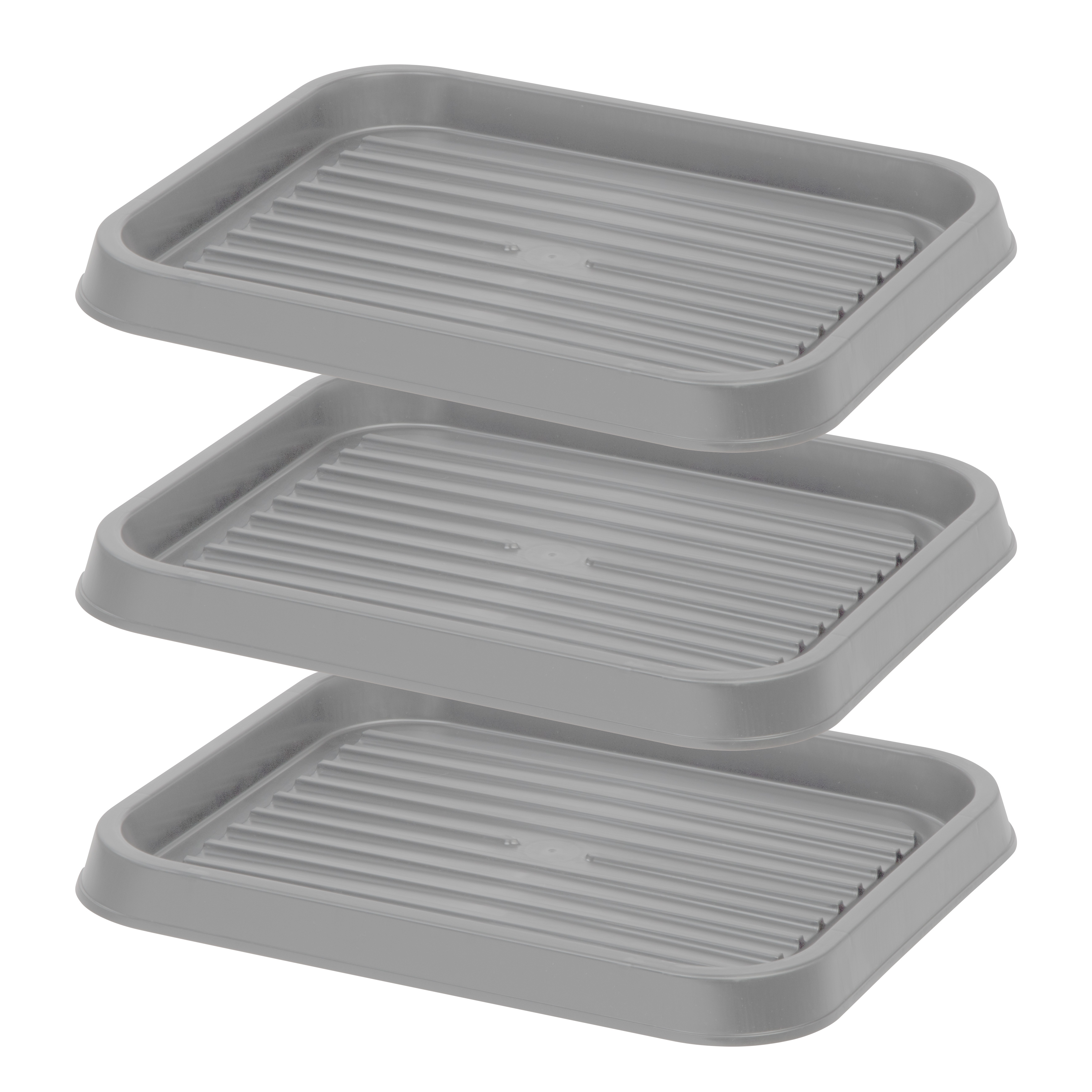 IRIS Small Shoe Tray, 3 Pack, Gray - Walmart.com