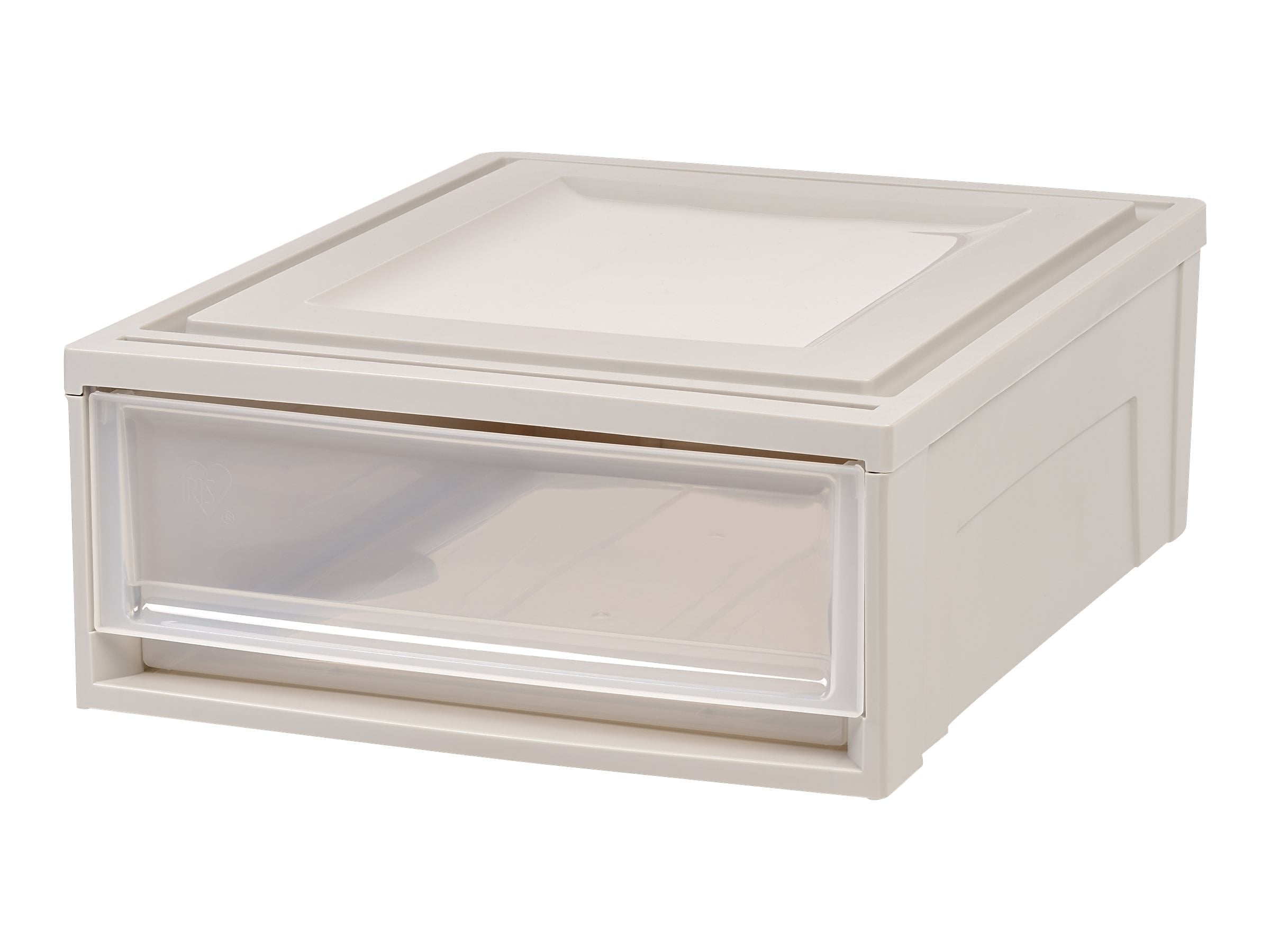IRIS USA, Shallow Stackable Storage Drawer, 762016482477, Gray ...