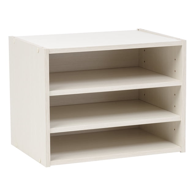 IRIS TACHI 3 Shelf Modular Wood Storage Organizer Box with Adjustable ...