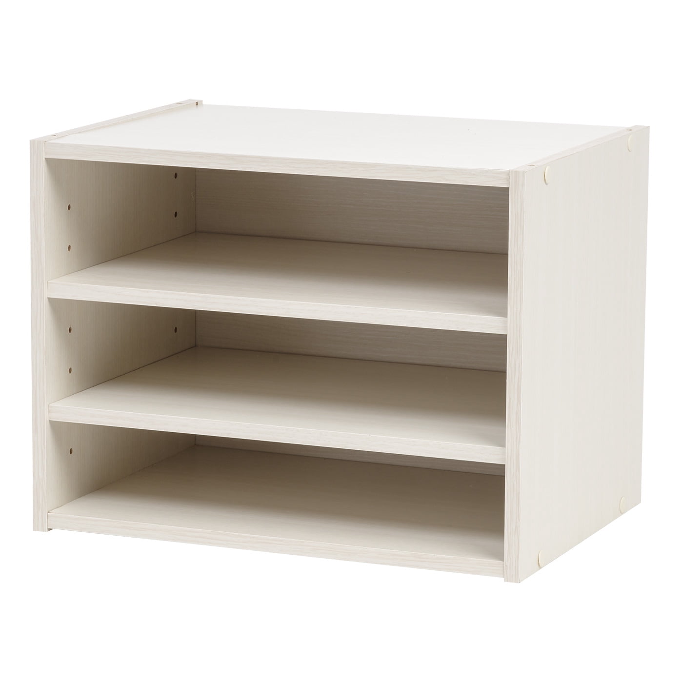 IRIS TACHI 3 Shelf Modular Wood Storage Organizer Box with Adjustable ...