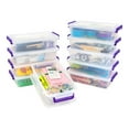 IRIS USA 10 Pack 2.7 Qt. Clear Storage Bin with Secure Lid, Stackable ...