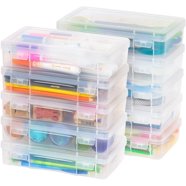 Everything Mary 7-Piece Clear Plastic Craft and Hobby Storage Container ...