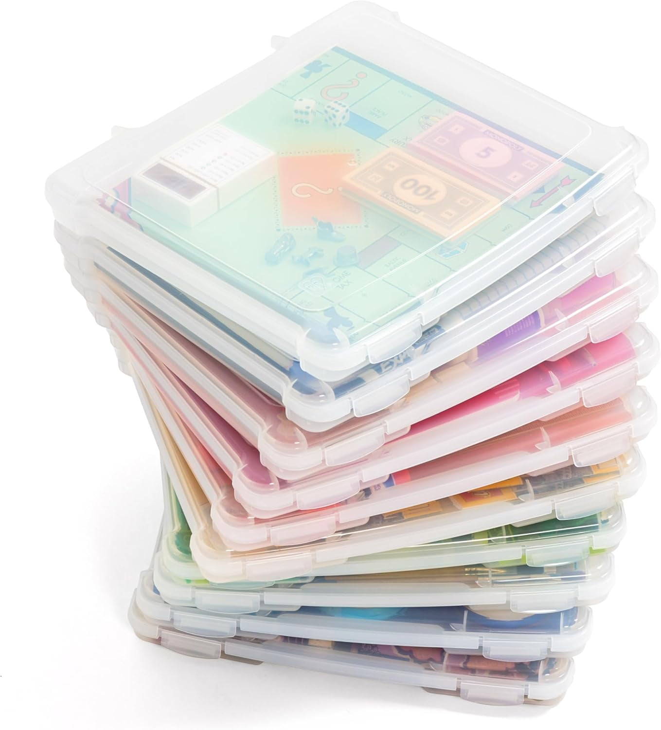 IRIS USA, Plastic Portable Project Case, 8.5"x11", Clear, 10 Pack ...