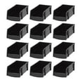 IRIS X-Small Plastic Open Front Stackable Storage Bin, Black, 12Pk ...