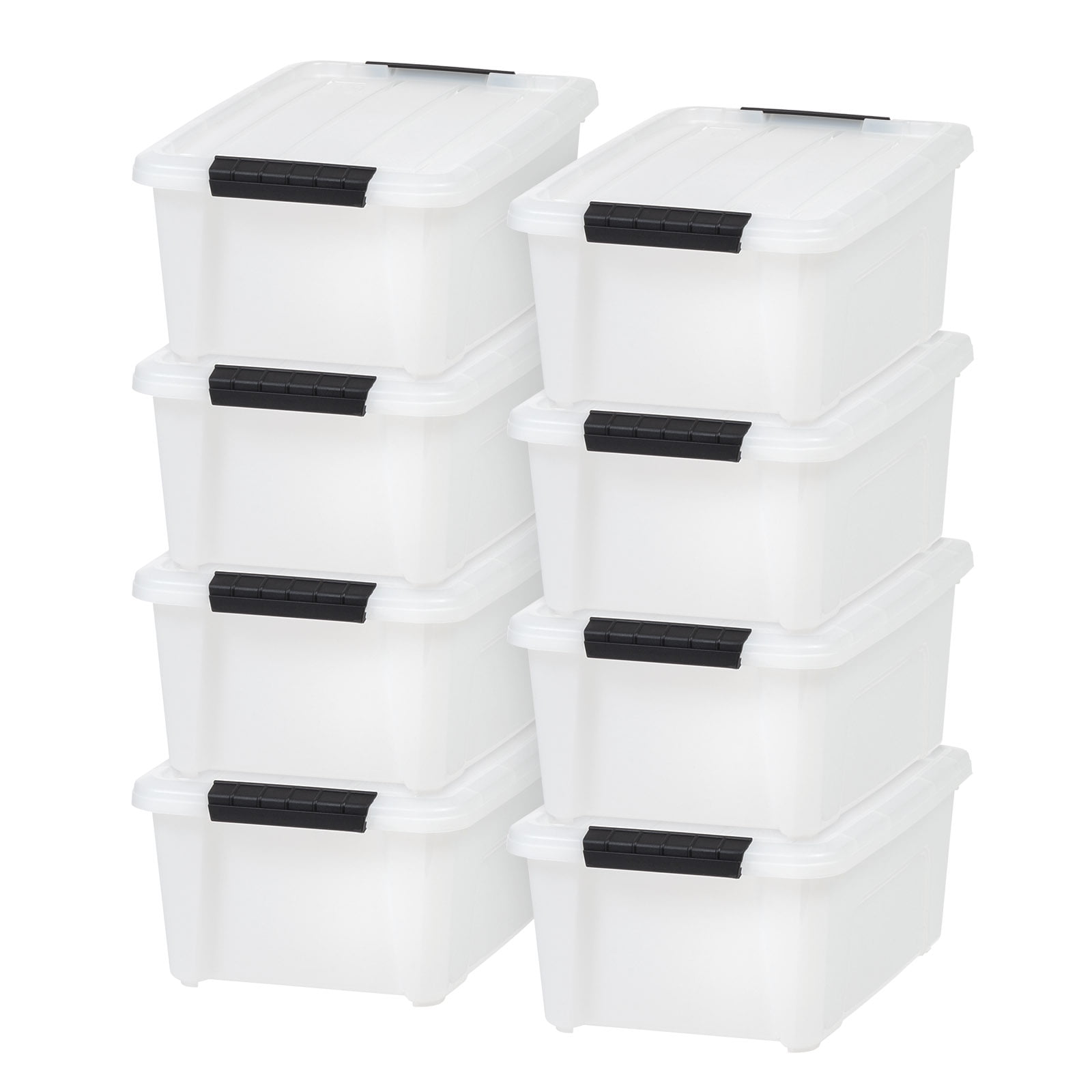 Free Shipping! IRIS USA 8 Pack 13.5 Quart Stackable Plastic Storage ...