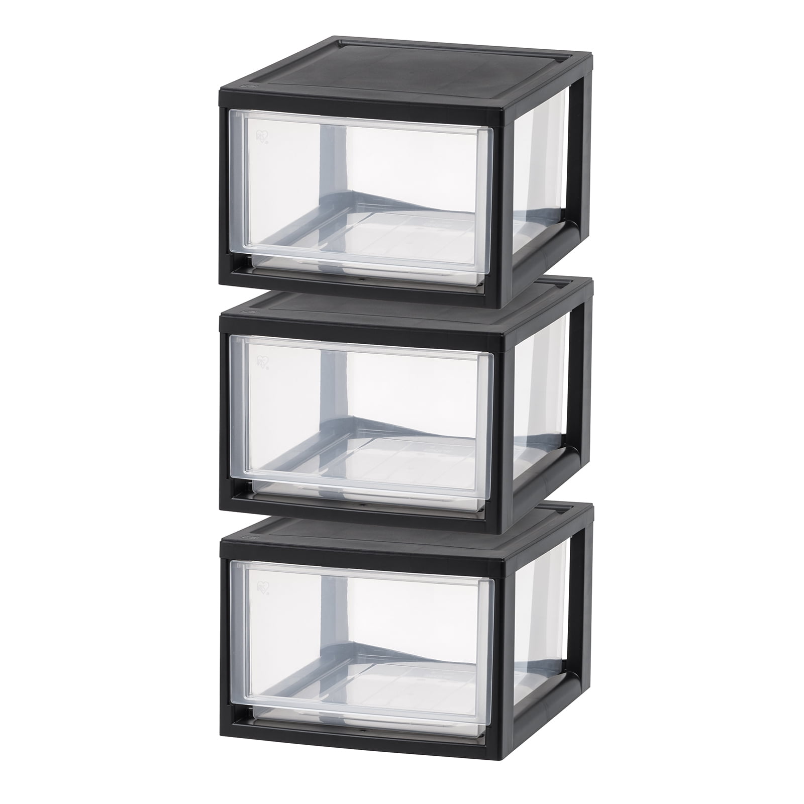 Open Box IRIS USA 14.5 Qt. Medium Plastic Stacking Drawer, Stackable Storage Organizer Unit with ...