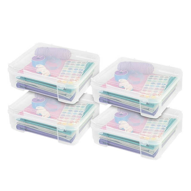 IRIS USA 14" x 14" Portable Scrapbook Case, Clear, 4 Pack - Walmart.com