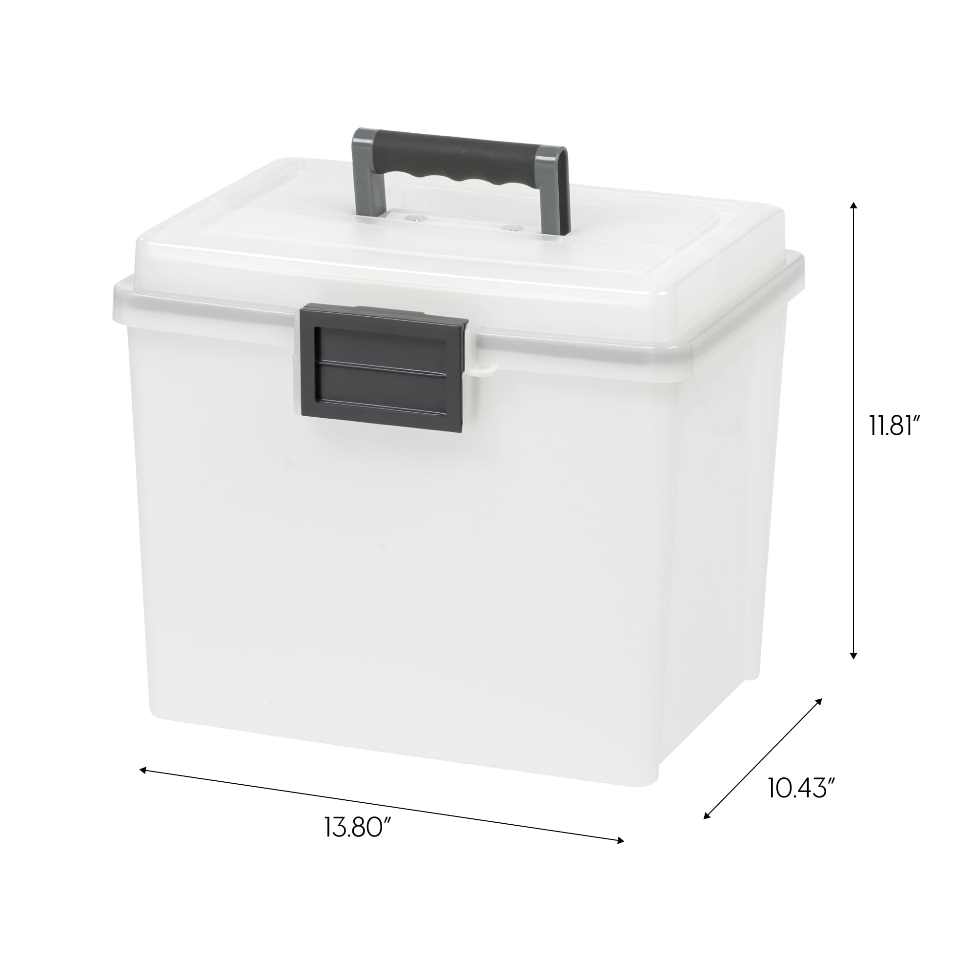 IRIS USA 19 Qt. WeatherPro File Box, Portable Plastic Letter Organizer ...