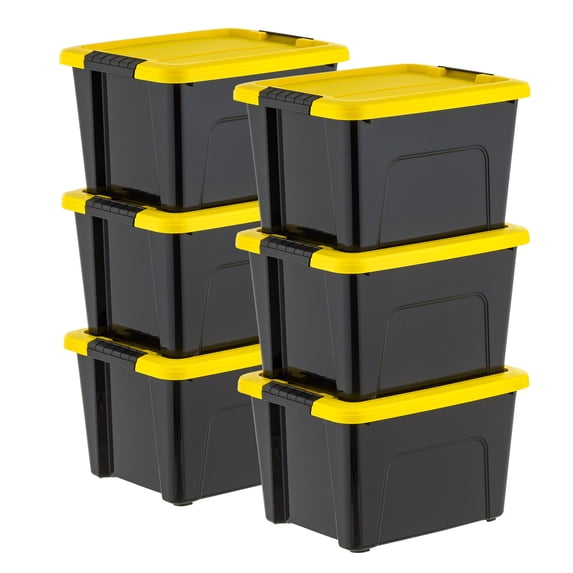 IRIS 20 Qt. Plastic Storage Bins with Lids, Stackable Storage ...