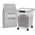 IRIS USA 25 Lbs / 32.5 Qt Pet Food Storage Container with Casters ...