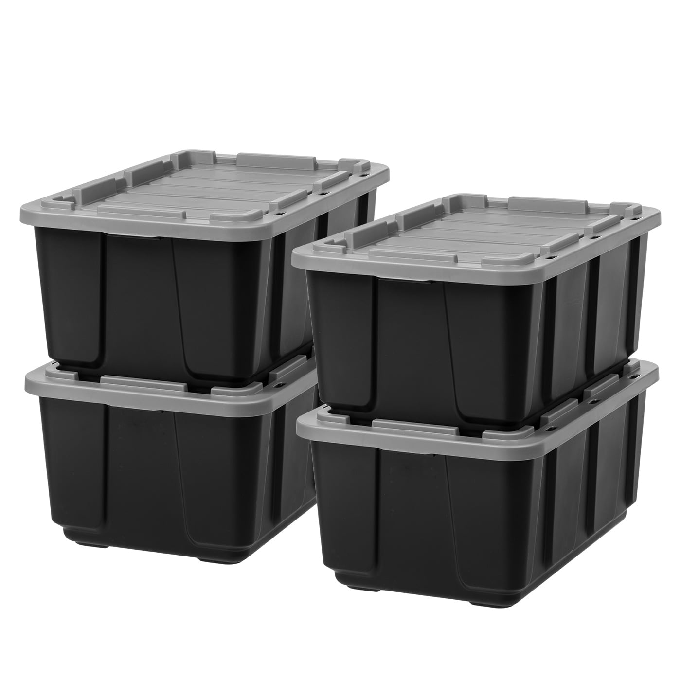 "IRIS USA 27Gal Heavy-Duty Stackable Storage Bin, All-Weather ...