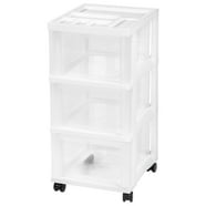 IRIS USA, 4-Drawer Narrow Plastic Storage Drawer Cart with Organizer ...