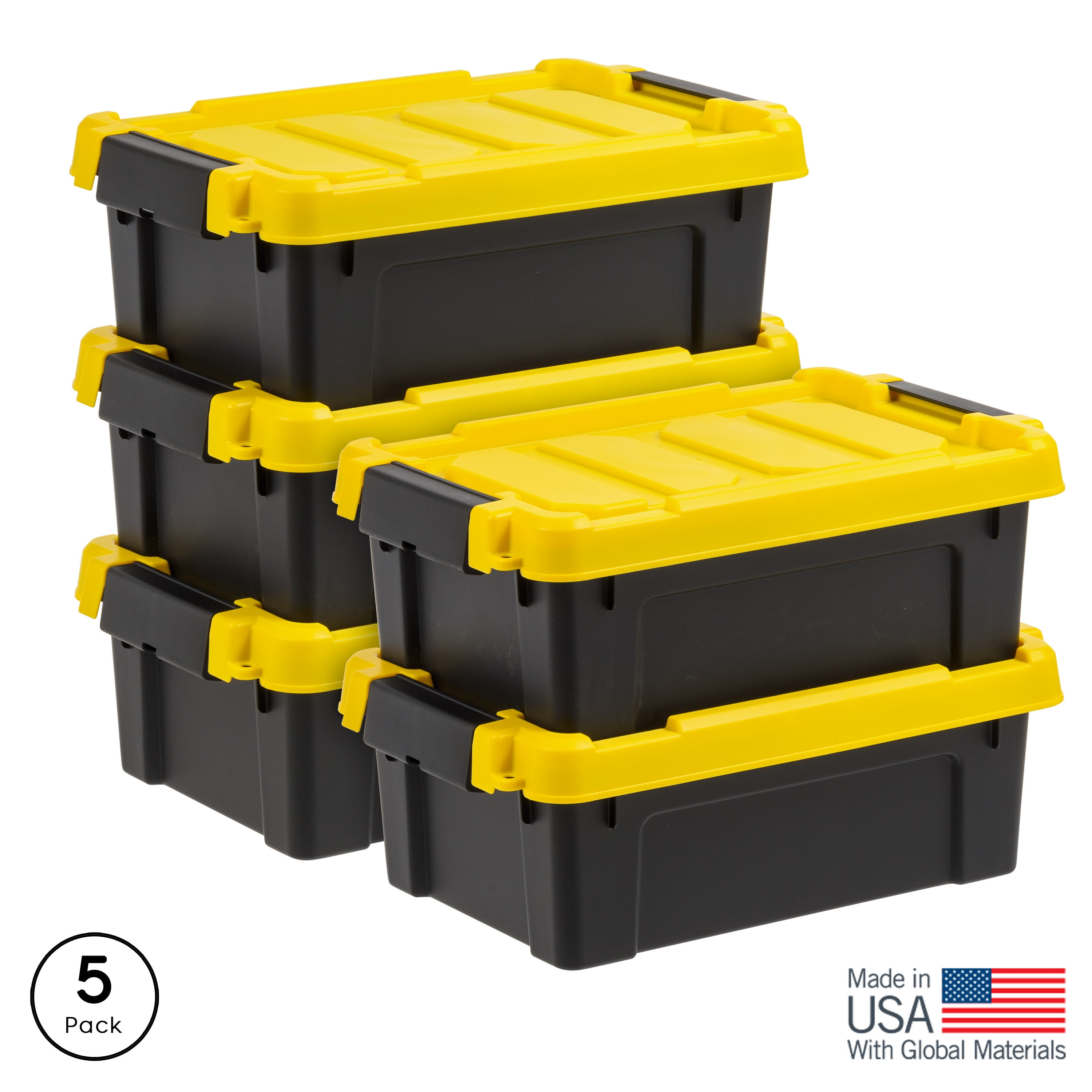 IRIS 3 Gal. Plastic Storage Bins with Lids, Latching Totes, Heavy Duty ...