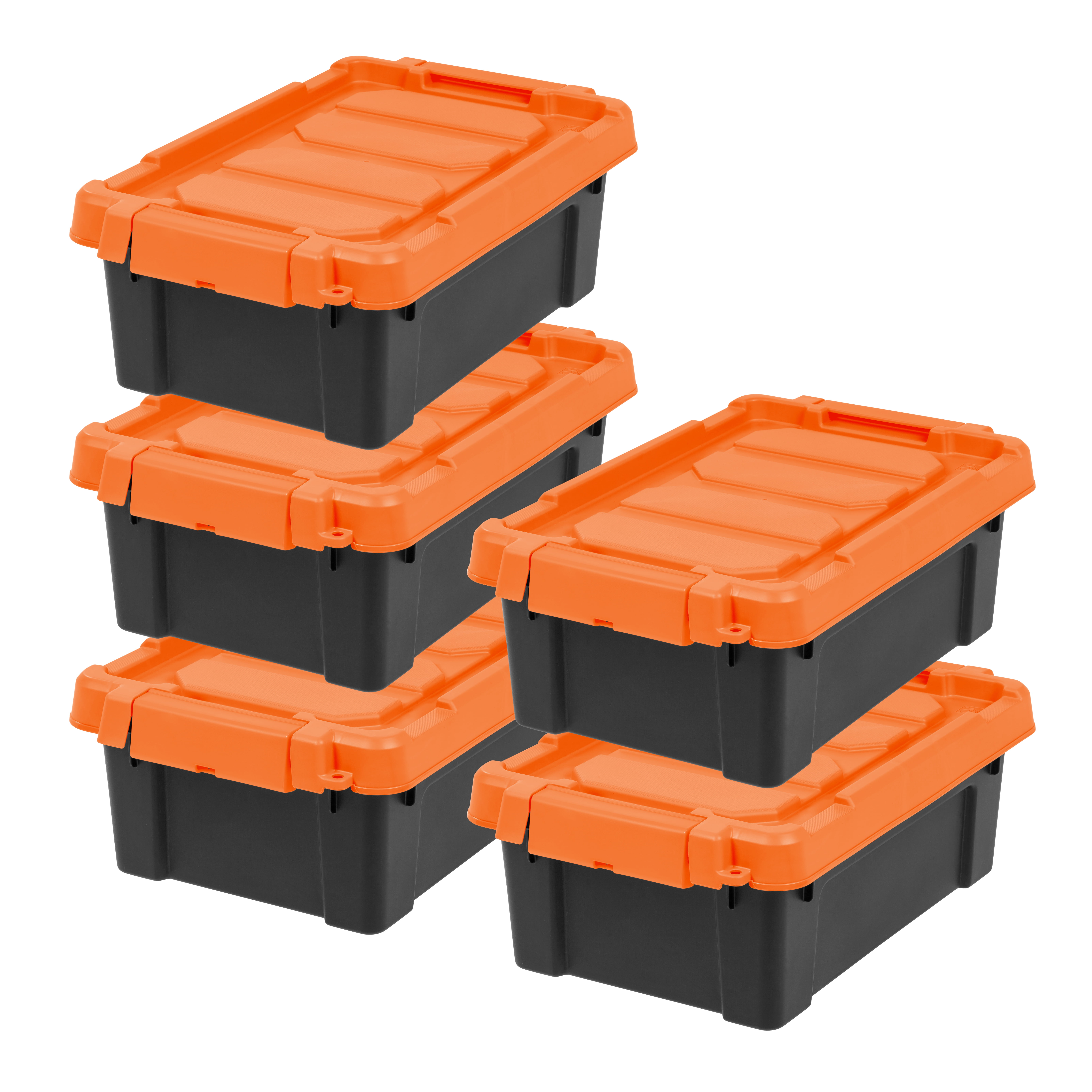 IRIS USA Lockable 3 Gallon Storage Totes with Lids, Heavy-Duty Durable ...