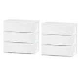 IRIS USA, 6QT Plastic Storage Modular Stacking Drawers, Set of 2 ...
