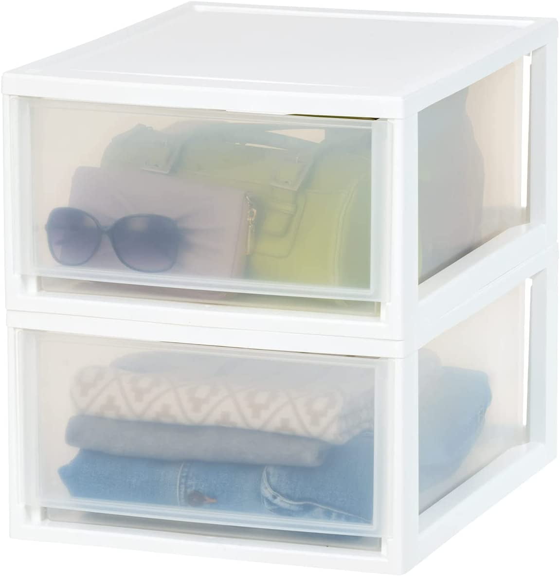 Iris Usa 30 Qt Stackable Storage Drawer 2 Pack Home And Office