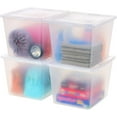 Free Shipping! IRIS USA 36 Qt Clear Storage Box, BPA-Free, Stackable, 4 ...