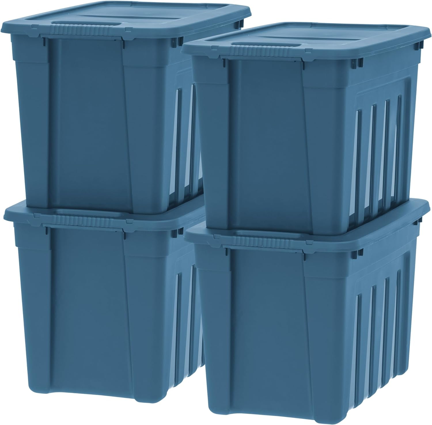 IRIS USA 4 Pack 20 Gallon Heavy Duty Utility Totes with Easy-Grip ...