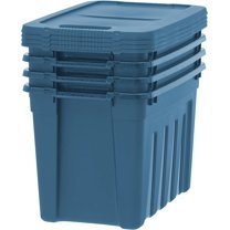 Sterilite 50 Gal Rugged Industrial Stackable Storage Tote with Lid, 9 ...