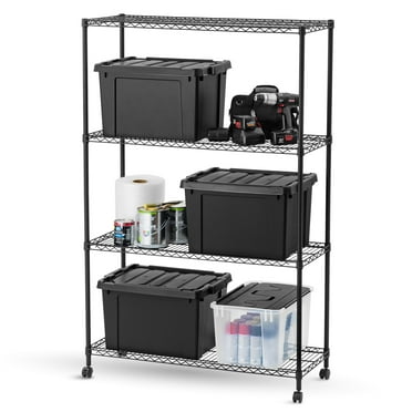 IRIS USA Slim 3-Shelf Open Wood Book Storage Office Shelving Unit ...