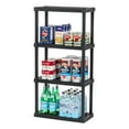 IRIS USA 4-Tier Heavy Duty Plastic Shelving Unit, 48" Tall - 40lbs per ...