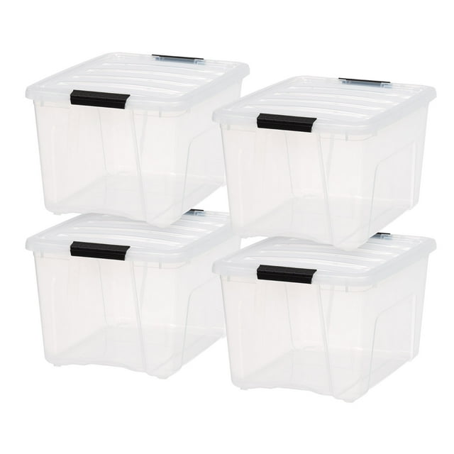 Free Shipping! IRIS USA 40 Qt Stackable Bins, 4 Pack - BPA-Free, Secure ...