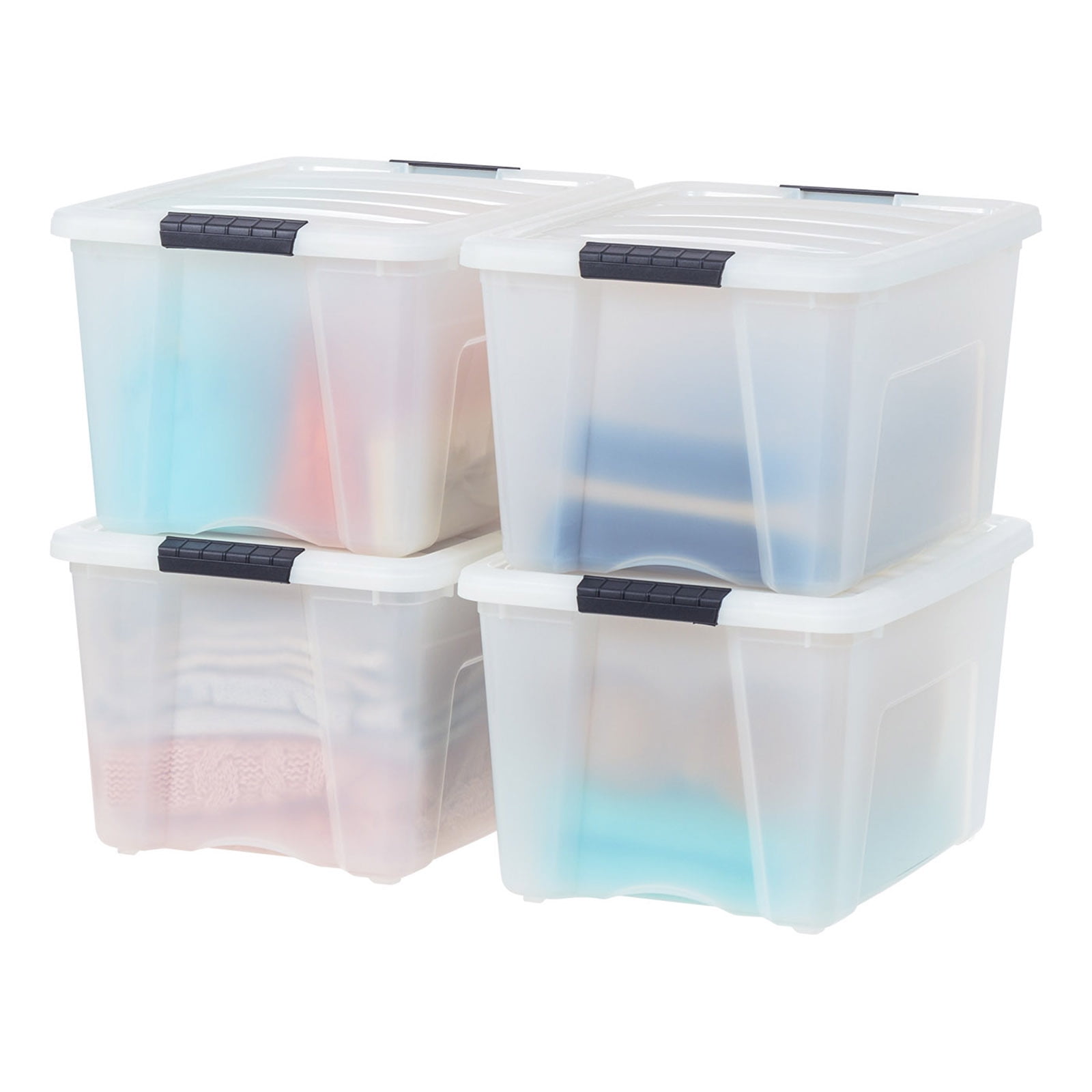 Free Shipping! IRIS USA 40 Qt Stackable Plastic Storage Bins with Lids ...