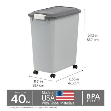 simplehuman 30L Pet Food Storage, Stainless Steel, Dry Animal Food Bin ...