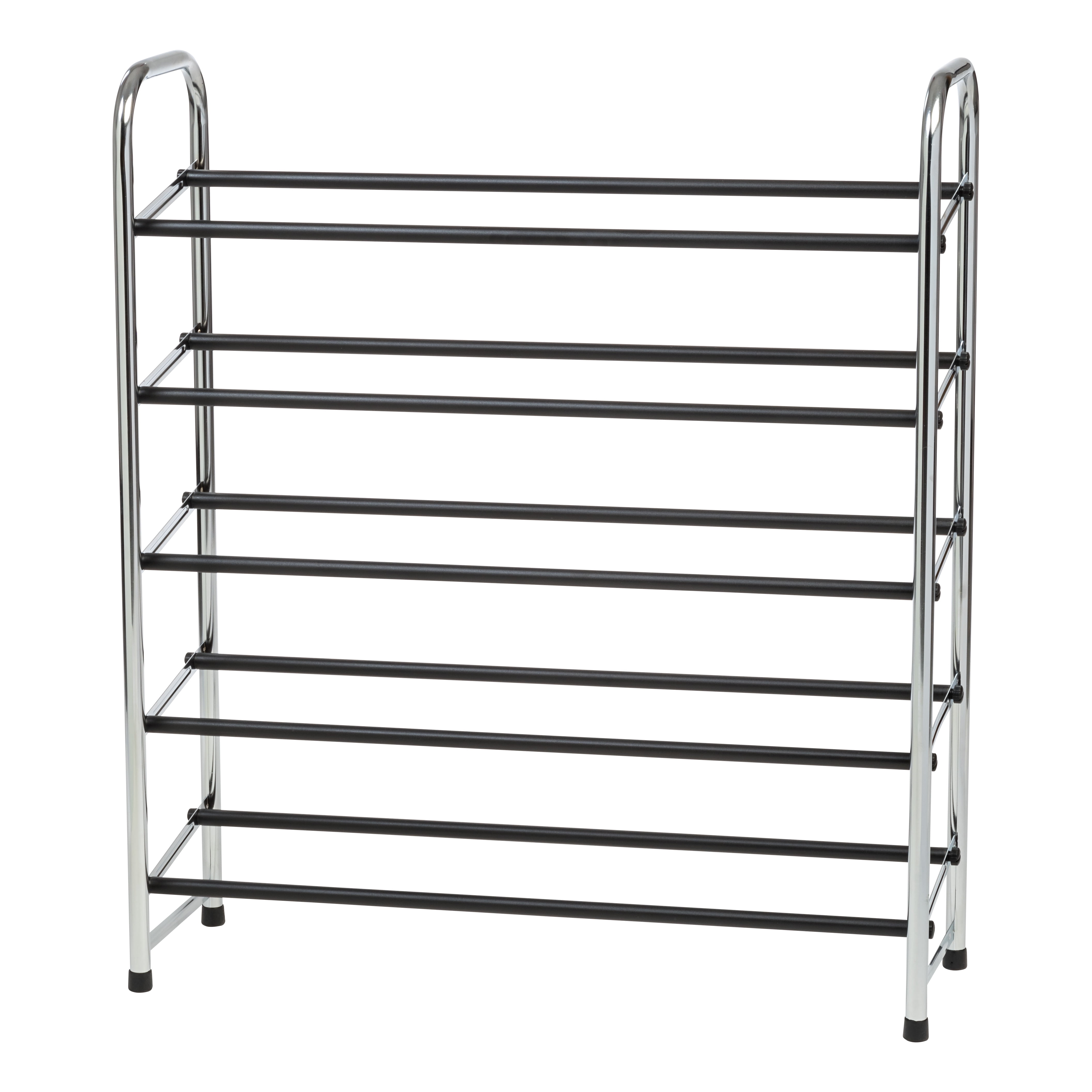 IRIS 5-Tier 15 Pairs Stackable Freestanding Shoe Racks for Entryway ...