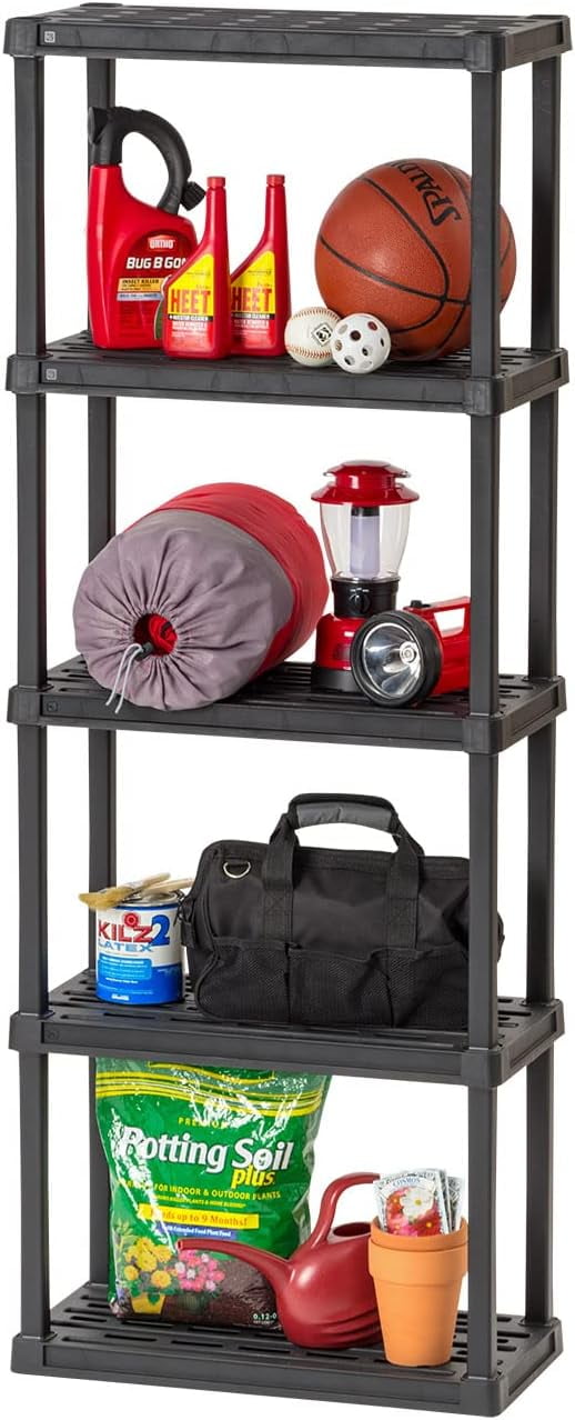 IRIS USA 5-Tier Shelving Unit, 64" Fixed Height, Medium Storage ...