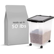 Vibrant Life Plastic Pet Food Storage Container with Locking Lid, Extra ...