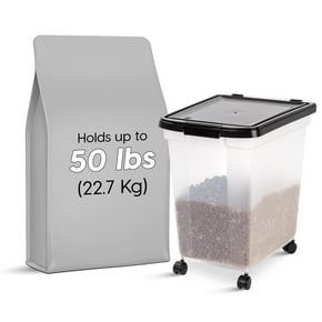 Pet Food Storage Containers 50 lb | Keep Food Fresh and Easy to Move