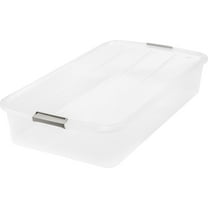 36.5QT Underbed Locking Lid with 360 Degree Swivel Wheels - Pink ...