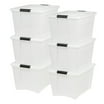 IRIS USA, 4-Pack 22qt, Stackable Container Bin, Clear Plastic Modular ...