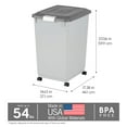 IRIS USA 54lbs Dog Food Storage Container with Wheels, 2-Cup Scoop ...