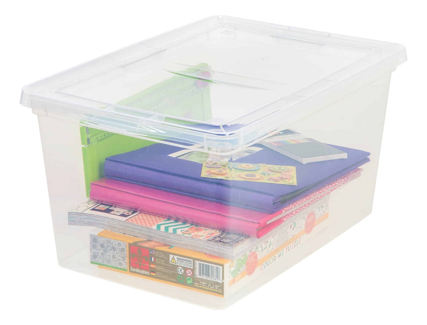 IRIS 58 Quart Plastic Storage Bin Tote Organizing Container with ...