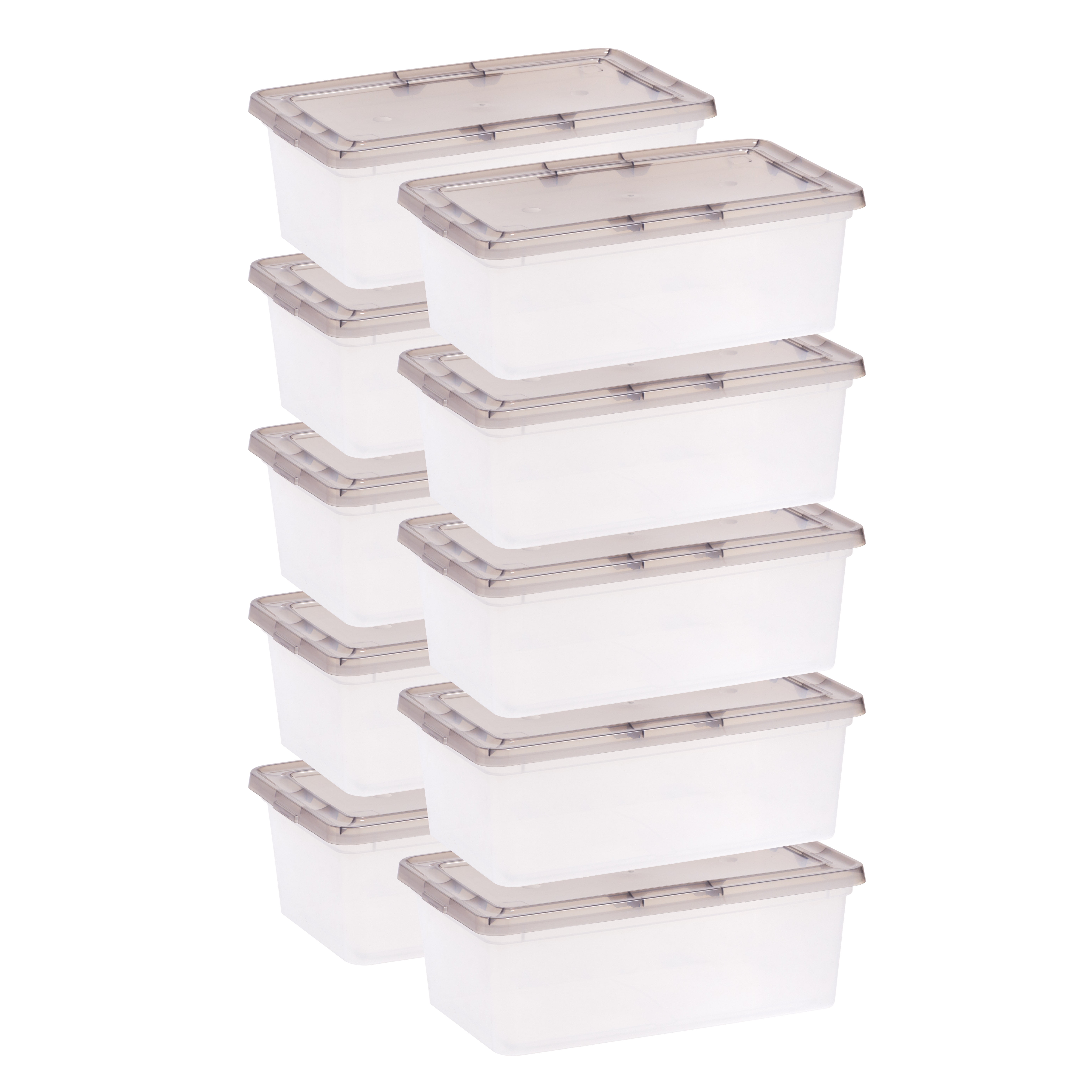IRIS 6 Qt. Plastic Storage Bins with Lids, Stackable Storage Containers ...