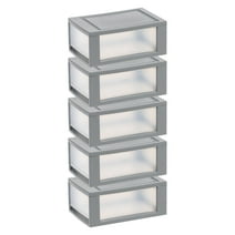 IRIS USA, 6QT Plastic Storage Modular Stacking Drawers, Set of 2 ...
