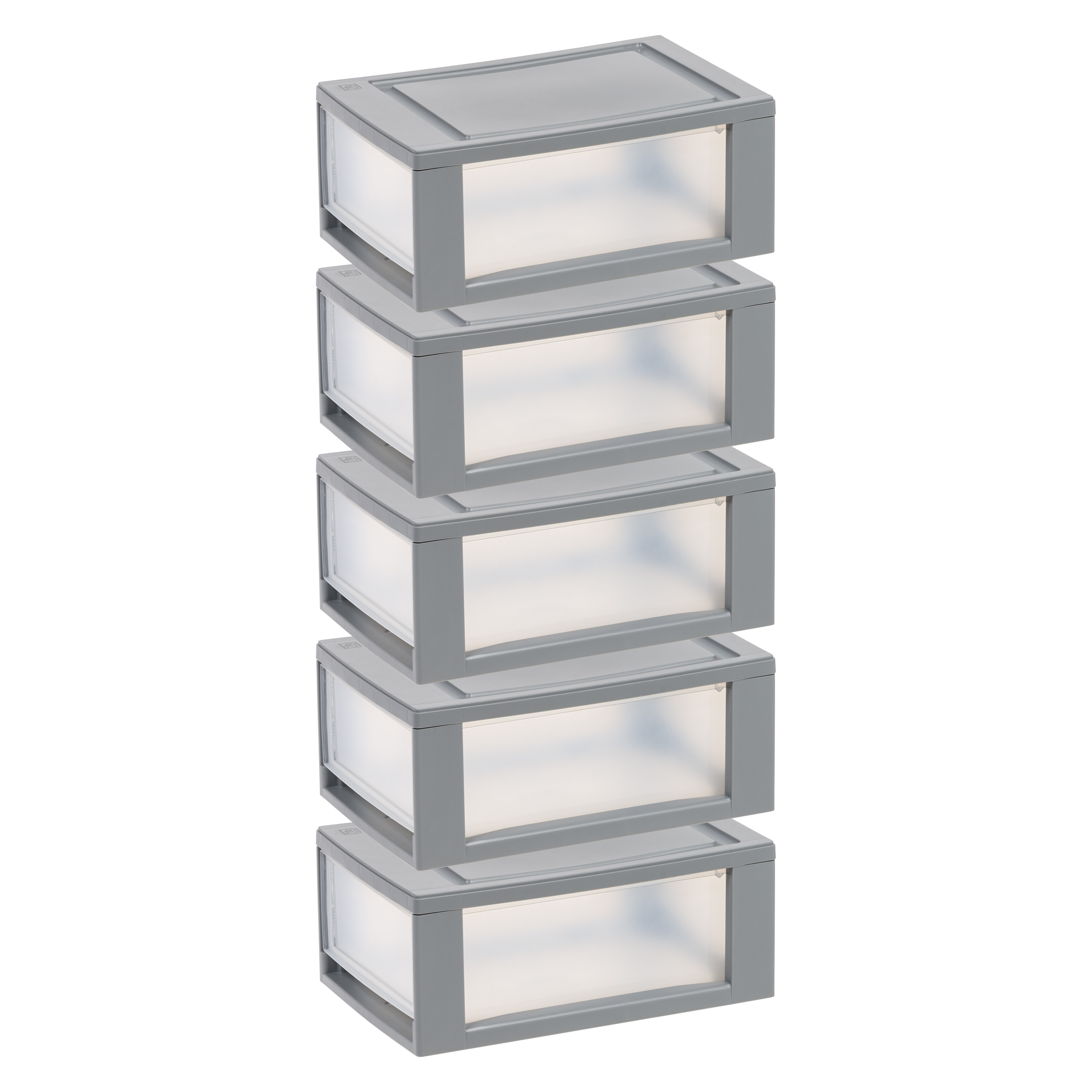 IRIS USA, 6QT Plastic Storage Modular Stacking Drawers, Set of 2 ...