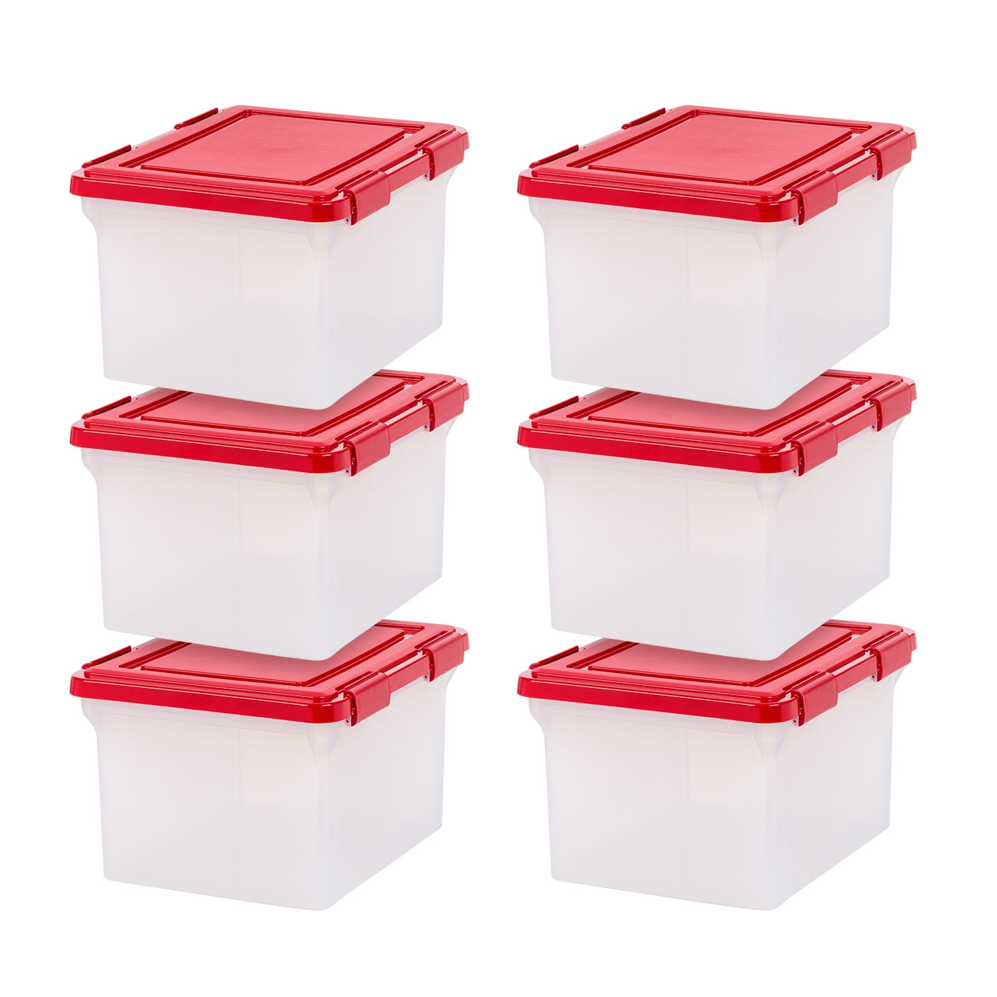 IRIS USA 6Pack 32qt WeatherPro Light and Garland Storage Box Container ...