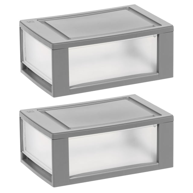 IRIS USA 6QT Plastic Storage Drawers - Stackable & Modular - Walmart.com